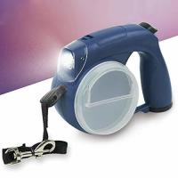 China 4m Retractable LED Dog Leash with Flashlight - Nylon Automatic Lock Pet Walking Lead 100Pcs MOQ for sale