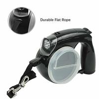 China 4m Retractable LED Dog Leash with Flashlight - Nylon Automatic Lock Pet Walking Lead 100Pcs MOQ for sale
