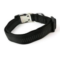 China Dog Collar Soft Reflective Adjustable Nylon Custom Heavy Duty Webbing Padded Buckle Tactical for sale