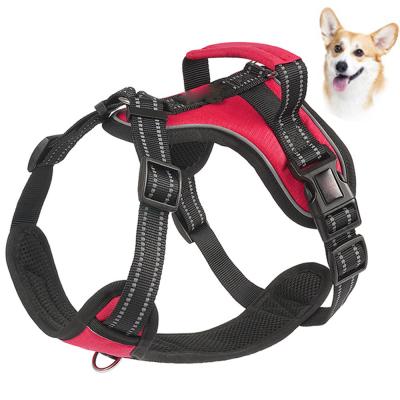 China Explosion-Proof Nylon Dog Harness with Reflective Strips - 0.2kg Weight, S-XXL Sizes for Medium/Large Breeds for sale