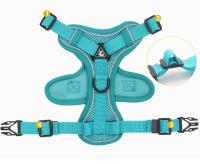 China Polyester Reflective Dog Harness with 1.5m Leash - Adjustable Blue Pet Vest in XS,S,M,L Sizes for sale
