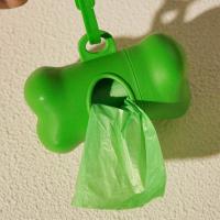 China ODM Bone Dog Waste Bag Dispenser 8x4x5cm PP Poop Bag Holder with Aluminum Ring for Leash for sale