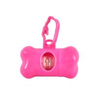 China ODM Bone Dog Waste Bag Dispenser 8x4x5cm PP Poop Bag Holder with Aluminum Ring for Leash for sale