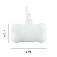 China ODM Bone Dog Waste Bag Dispenser 8x4x5cm PP Poop Bag Holder with Aluminum Ring for Leash for sale