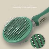China Self Cleaning Pet Hair Remover Brush Portable Slicker Comb 20x8x7cm Reusable Grooming Tool for Cats Dogs for sale