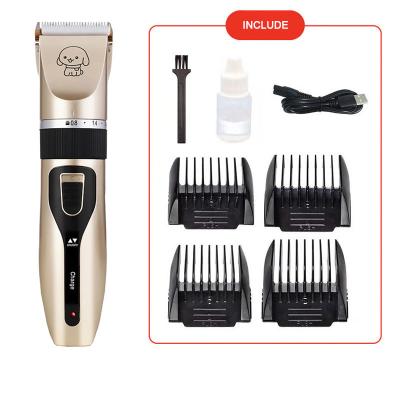 China Cordless Dog Cat Grooming Clippers 110-240V Low Noise Rechargeable Ceramic Blade 4H Charging for sale