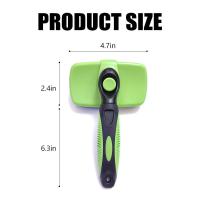 China Reusable Pet Grooming Slicker Brush 18x13x5.8cm Soft Bristle Dog Cat Hair Brush for sale