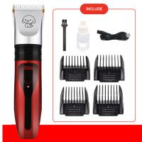 China Cordless Dog Cat Grooming Clippers 110-240V Low Noise Rechargeable Ceramic Blade 4H Charging for sale