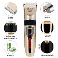 China 1500mA Cordless Dog Clippers Rechargeable Pet Hair Trimmer Ceramic Blade 110-240V for sale