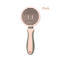 China Self Cleaning Pet Grooming Slicker Brush 20x8x7cm Portable Dog Cat Hair Removal for sale
