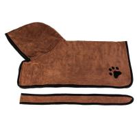 China Microfiber Pet Bathrobe Quick Dry Absorbent Dog Towel for Small Animals for sale