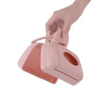 China Blue Portable Pet Poop Scooper with Toilet Bowl Design - 500 Piece MOQ, Plastic Construction for sale