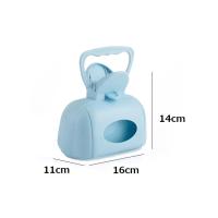 China Blue Portable Pet Poop Scooper with Toilet Bowl Design - 500 Piece MOQ, Plastic Construction for sale