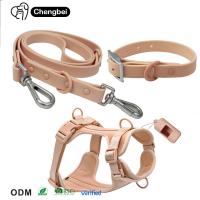 China Custom Logo PVC Dog Collar and Leash Harness Set - Waterproof 0.3kg Weight in S/M/L Sizes for sale