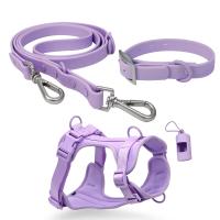 China Custom Logo PVC Dog Collar and Leash Harness Set - Waterproof 0.3kg Weight in S/M/L Sizes for sale