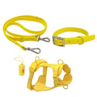 China Custom Logo PVC Dog Collar and Leash Harness Set - Waterproof 0.3kg Weight in S/M/L Sizes for sale