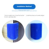 China Pet Hair Cleaning Tool Clean Function Cat Self Groomer Wall Corner Comb Cat Brush for sale