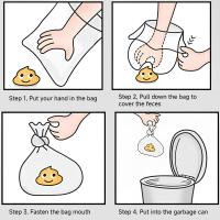 China HDPE Compostable Dog Poop Bags 22x30cm Biodegradable Pet Waste Bags with Dispenser for sale
