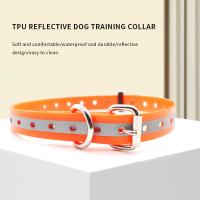 China All-Season Reflective Dog Collar Hundehalsband No Pull Adjustable TPU Hardware Buckle Solid Pattern for sale