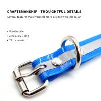 China All-Season Reflective Dog Collar Hundehalsband No Pull Adjustable TPU Hardware Buckle Solid Pattern for sale