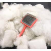 China Pet Wire Grooming Brush Wooden Handle Long Pin Slicker Brush for Medium Large Dogs 20x10cm for sale