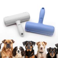 China Blue ABS Nylon Fiber Pet Hair Remover Roller 21×23×5.5cm with Bi-directional Rolling and 196g Lightweight Design for sale