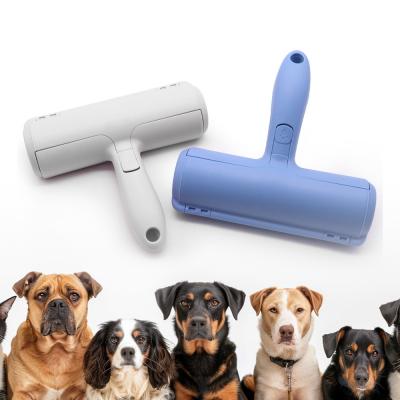 China Blue ABS Nylon Fiber Pet Hair Remover Roller 21×23×5.5cm with Bi-directional Rolling and 196g Lightweight Design for sale