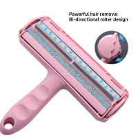 China Blue ABS Nylon Fiber Pet Hair Remover Roller 21×23×5.5cm with Bi-directional Rolling and 196g Lightweight Design for sale