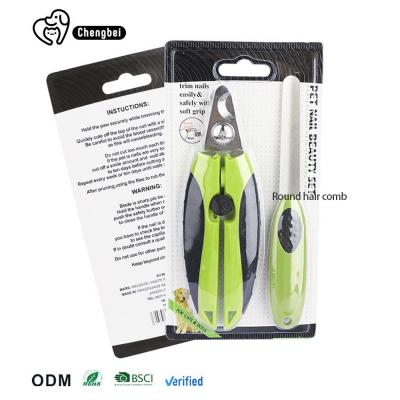 China Sustainable Green Pet Nail Clippers 19.6cm with Stainless Steel Blades - 200 Pcs MOQ for sale