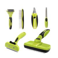 China Customized 6 In 1 Dog Brush Set Pet Grooming Kit with Travel Bag 24.5cm for sale