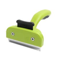 China Green Pet Deshedding Tool with Self-Cleaning Feature - 3 Sizes (16.2×10.5cm, 16.2×7.5cm, 16.2×6.5cm) Reduces Shedding by 95% for sale