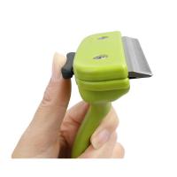 China Green Pet Deshedding Tool with Self-Cleaning Feature - 3 Sizes (16.2×10.5cm, 16.2×7.5cm, 16.2×6.5cm) Reduces Shedding by 95% for sale