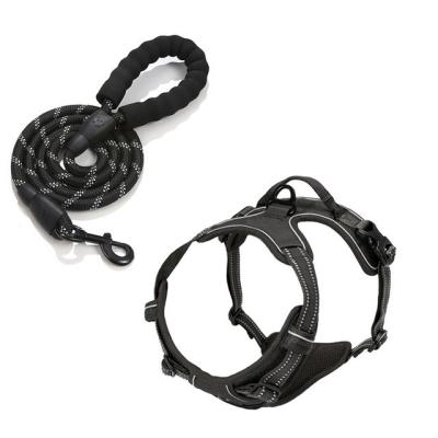 China Durable Oxford Waterproof Dog Harness Set with Reflective Leash & Bandana - S/M/L/XL Sizes, 9 Colors Available for sale