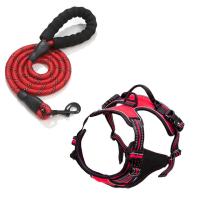 China Durable Oxford Waterproof Dog Harness Set with Reflective Leash & Bandana - S/M/L/XL Sizes, 9 Colors Available for sale
