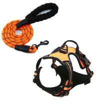 China Durable Oxford Waterproof Dog Harness Set with Reflective Leash & Bandana - S/M/L/XL Sizes, 9 Colors Available for sale