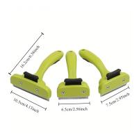 China Green Pet Deshedding Tool with Self-Cleaning Feature - 3 Sizes (16.2×10.5cm, 16.2×7.5cm, 16.2×6.5cm) Reduces Shedding by 95% for sale