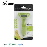 China Green Pet Deshedding Tool with Self-Cleaning Feature - 3 Sizes (16.2×10.5cm, 16.2×7.5cm, 16.2×6.5cm) Reduces Shedding by 95% for sale