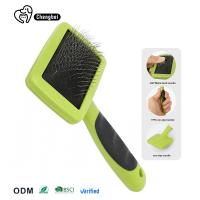 China Pet Pin Brush Cat Dog Hair Grooming Slicker Custom Logo Three Sizes 15.5-19.5cm Sustainable for sale