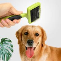 China Pet Pin Brush Cat Dog Hair Grooming Slicker Custom Logo Three Sizes 15.5-19.5cm Sustainable for sale