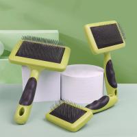 China Pet Pin Brush Cat Dog Hair Grooming Slicker Custom Logo Three Sizes 15.5-19.5cm Sustainable for sale