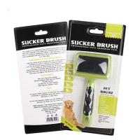 China Pet Pin Brush Cat Dog Hair Grooming Slicker Custom Logo Three Sizes 15.5-19.5cm Sustainable for sale