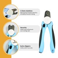 China Portable Cat Nail Clippers 12.4cm Stainless Steel Pet Nail Trimmer Eco-Friendly Handle for sale