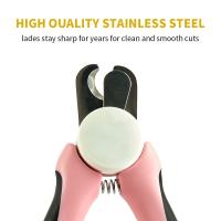 China Portable Cat Nail Clippers 12.4cm Stainless Steel Pet Nail Trimmer Eco-Friendly Handle for sale