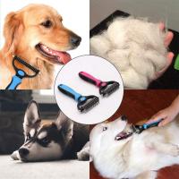 China Pet Grooming Stainless Steel Double Sided Comb 17.2cm Detangling Brush for Dogs Sustainable for sale
