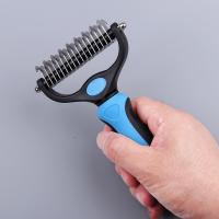 China Pet Grooming Stainless Steel Double Sided Comb 17.2cm Detangling Brush for Dogs Sustainable for sale