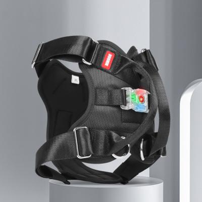 China Heavy Duty LED Dog Harness with USB Rechargeable Light - Oxford Nylon Material in S/M/L Sizes for sale