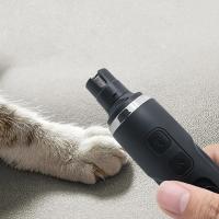 China USB Rechargeable Electric Pet Nail Clipper with LED Light 3.7V Steel Blades for Dogs Cats for sale