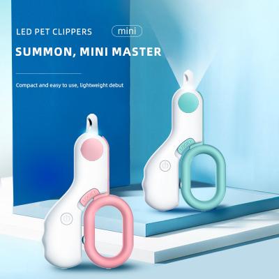 China Mini LED Pet Nail Clipper with Safety Guard - 105×62×15mm Iron Construction for Dogs & Cats for sale