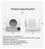 China 9L Smart Self-Cleaning Cat Litter Box with App Control 48x51.6x50.5cm PP/PS Material for sale