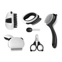 China White 7-in-1 Pet Grooming Set with Stainless Steel Tools 229×69×50mm for Dogs and Cats for sale